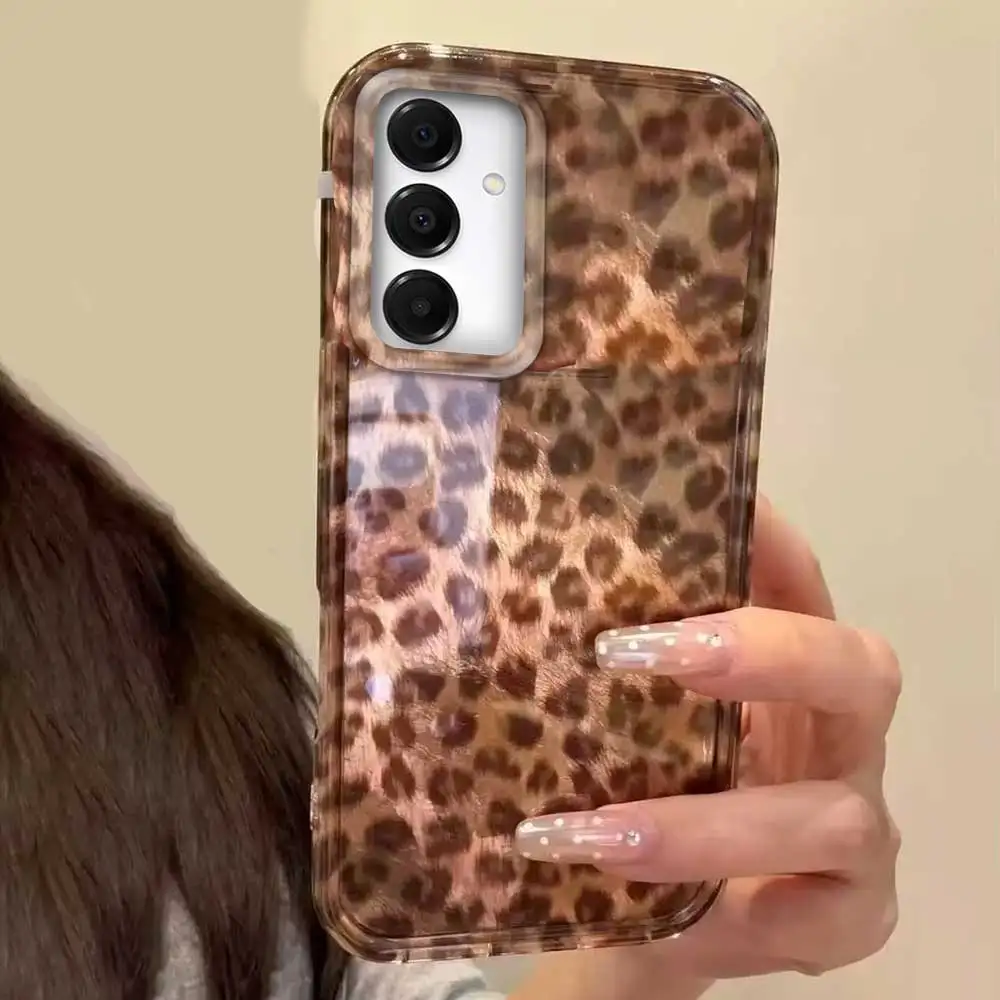 Gold Leopard Fashion Women Phone Case for Samsung Galaxy A16 A55 A07 ...
