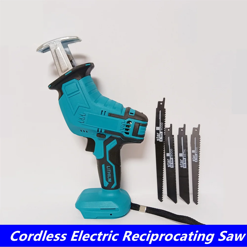 18V-Portable-Cordless-Electric-Reciprocating-Saw-with-4-Blades-Metal ...