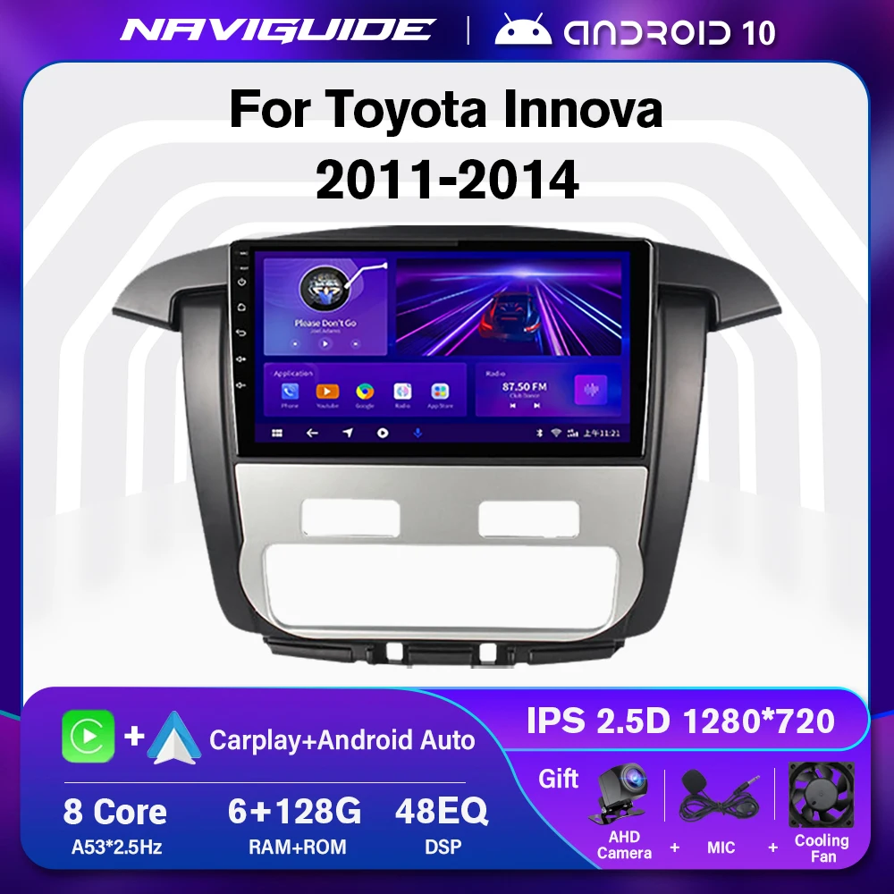 NAVIGUIDE-P1-Android-10-For-Toyota-Innova-AT-2008-2014-Carplay-Car ...