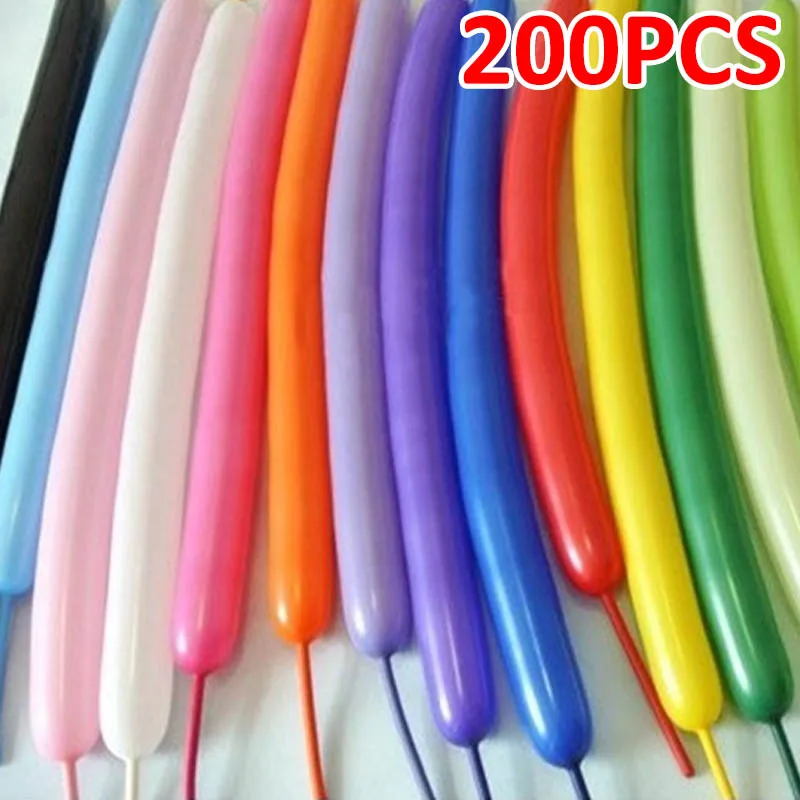 Juego de globos largos de látex para niños, set de 200 unidades de ...