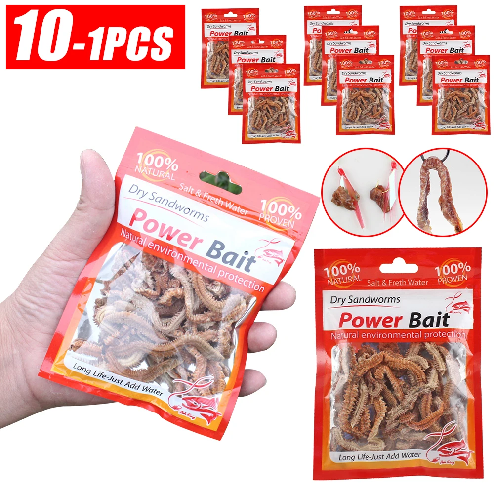 10-1Packet-Lifelike-Dry-Lugworm-Sandworms-Artificial-Sea-Worms-Soft ...