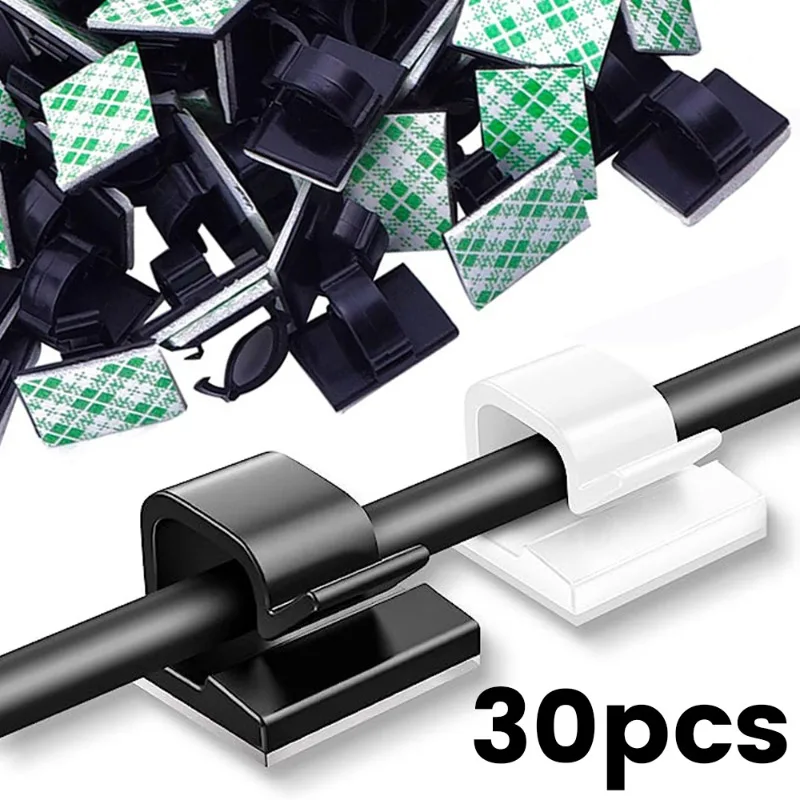 Organizador-de-Cables-de-10-20-30-piezas-fijador-de-cables-fijo-sin ...