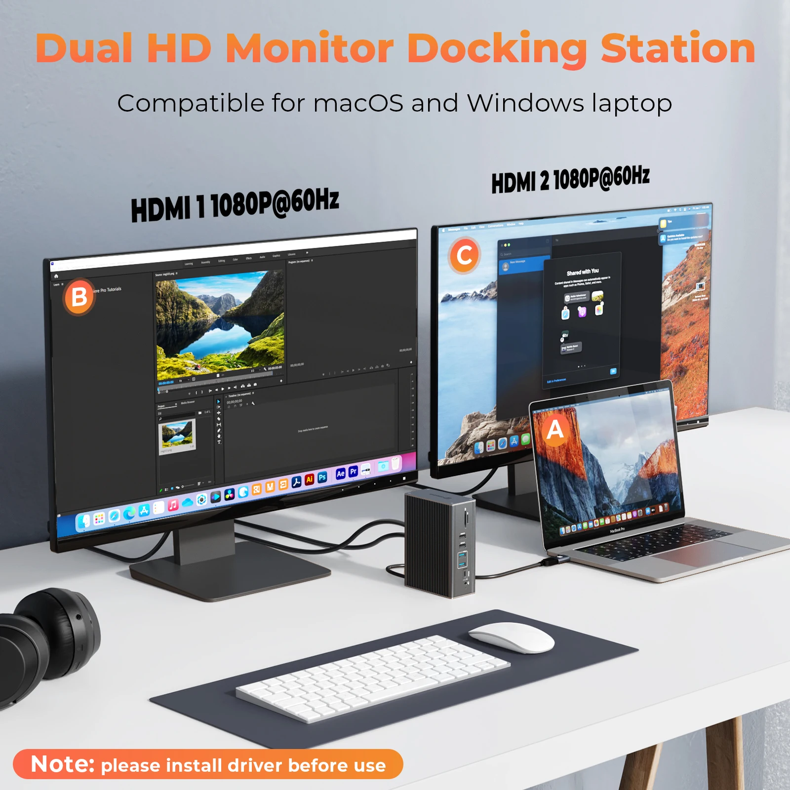 Laptop Monitor Station