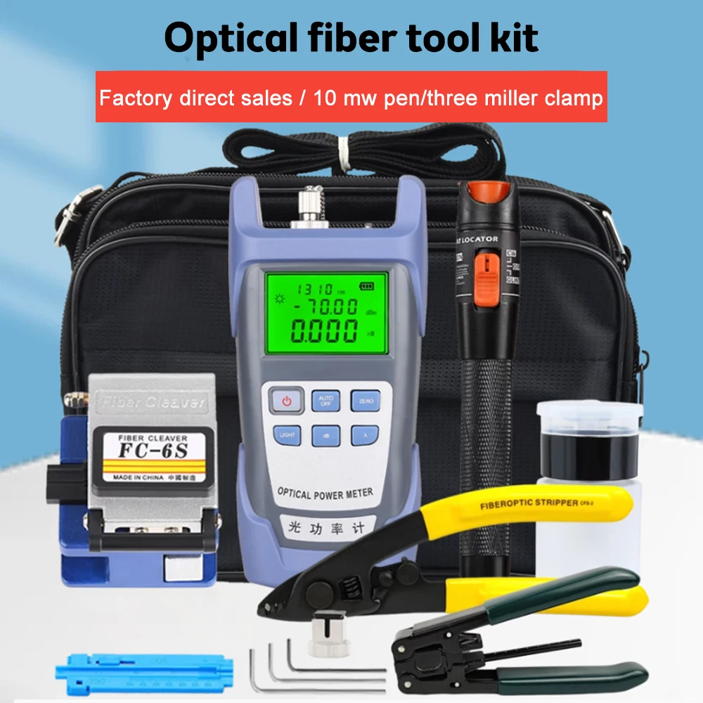 FTTH-Fibra-ptica-Cable-Tester-Tool-Kit-Visual-Fault-Locator-medidor-de ...