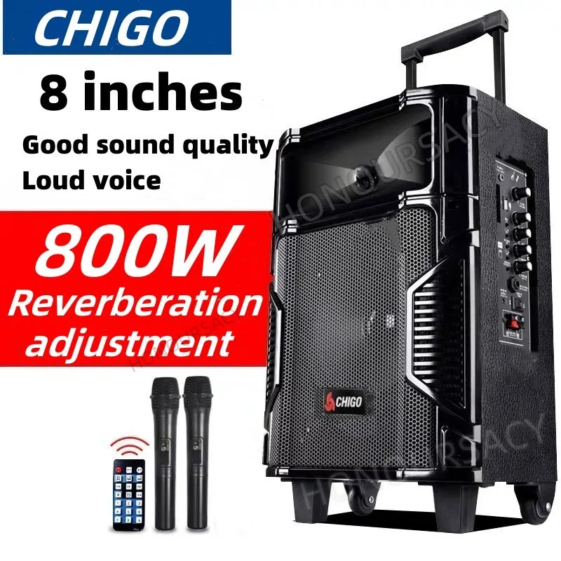 Music-Trolley-Box-Portable-Party-Karaoke-Bluetooth-Speaker-System ...