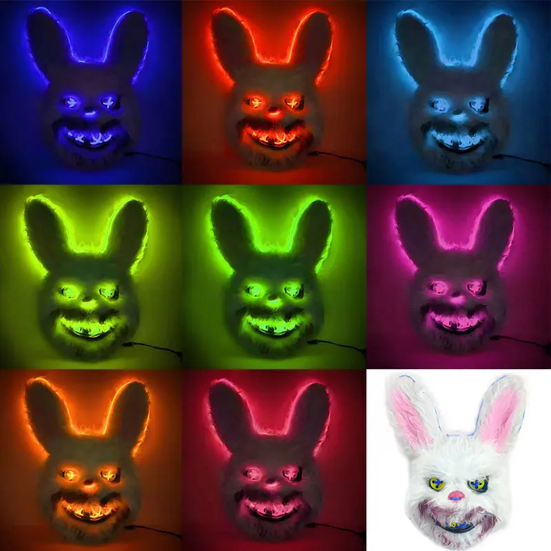 Luminous-Animal-Mask-Halloween-Horror-Bloody-Rabbit-Bear-Decoration ...