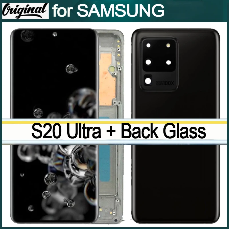 Original amoled lcd substituição para samsung galaxy s20 ultra touch ...