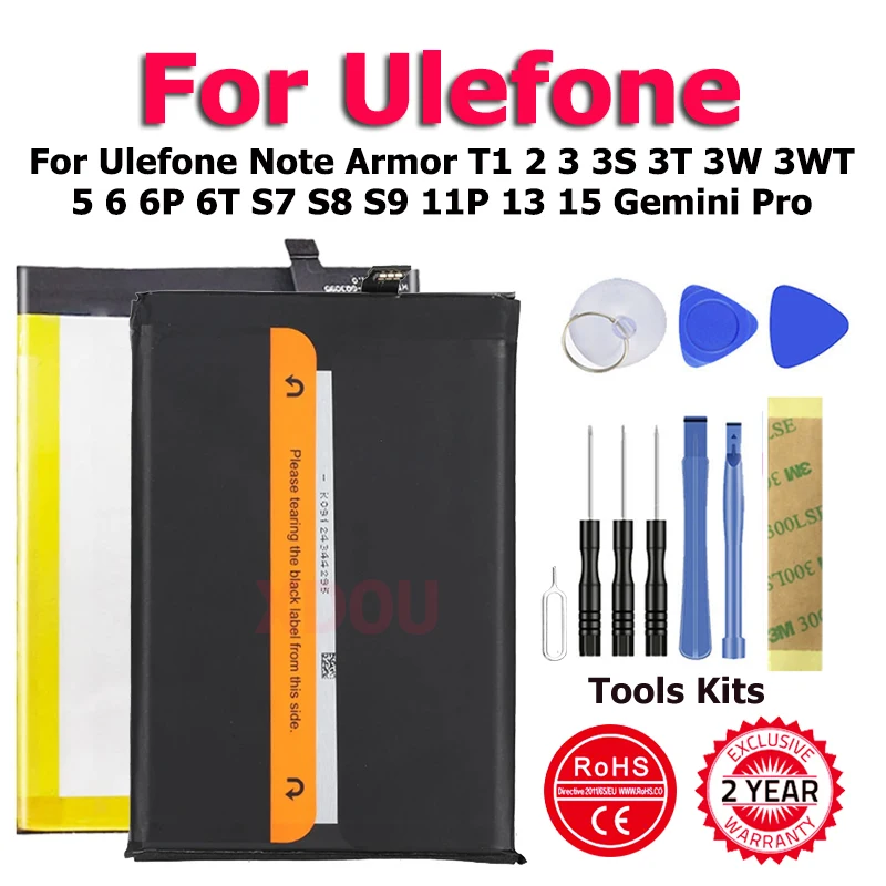 S9pro Armor2 Armor13 Armor15 Note11p Battery For Ulefone Note Armor T1 ...