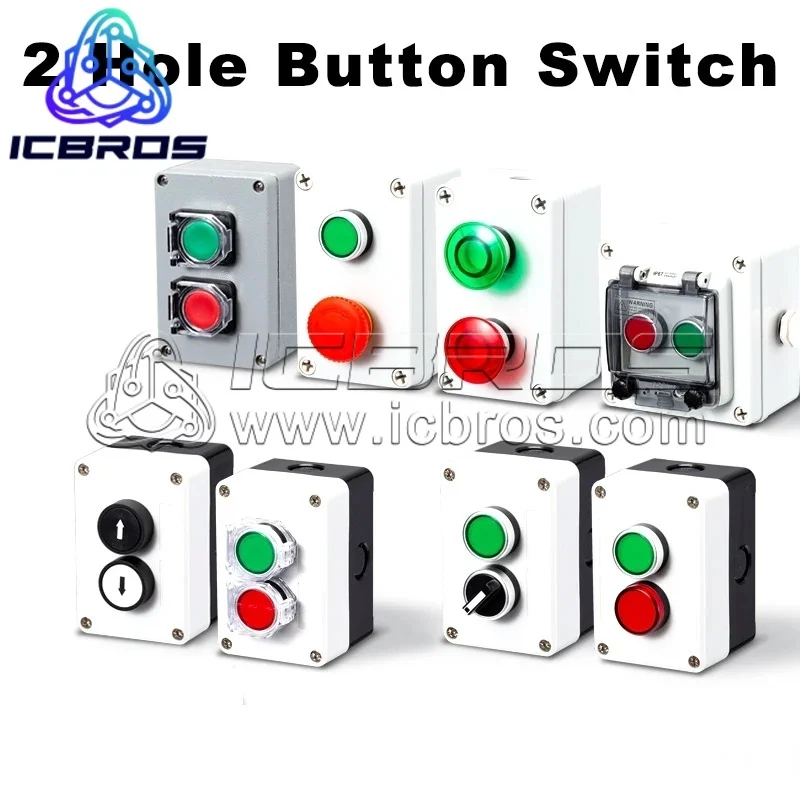 Two-Position-Switch-Control-Waterproof-Button-IndIcator-Light-Plastic ...