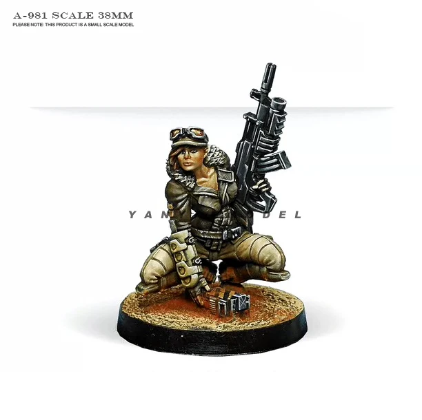 38MM-Resin-model-kits-DIY-figure-soldier-beauty-colorless-and-self ...