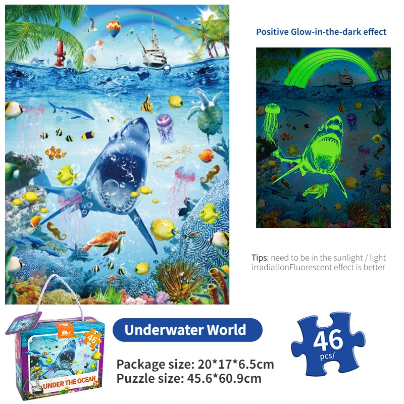 Noctilucent Floor Puzzle Luminous Puzzle Children's Educational Toys ...