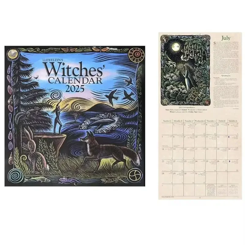 Creative-Hangable-2025-Calendar-Paper-Almanacs-Datebooks-2025-Witches ...