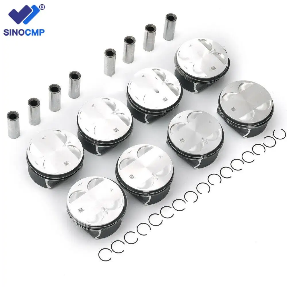 8pcs N62B48 11257542292 Pistons & Rings STD Set 21mm Engine Replace ...