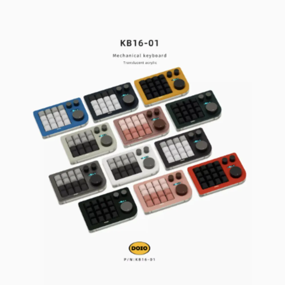 DOIO-16-Key-Designer-Keyboard-Three-Knobs-Customized-Mechanical ...