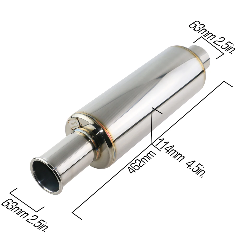 JZZ-Universal-4-5inch-Body-High-Flow-Auto-Exhaust-Pipe-Rear-Muffler-for ...