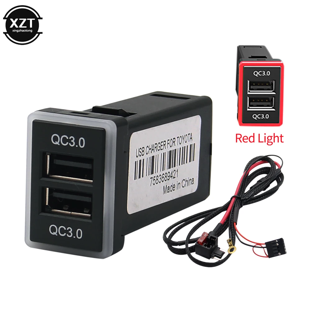 Car-Charger-Dual-USB-QC3-0-Quickcharging-Phone-PDA-DVR-Adapter-with-1 ...