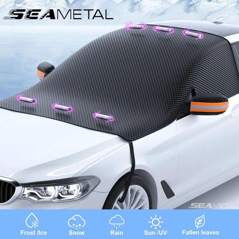 SEAMETAL-Magnetic-Car-Front-Windscreen-Cover-Thicken-Oxford-Car ...