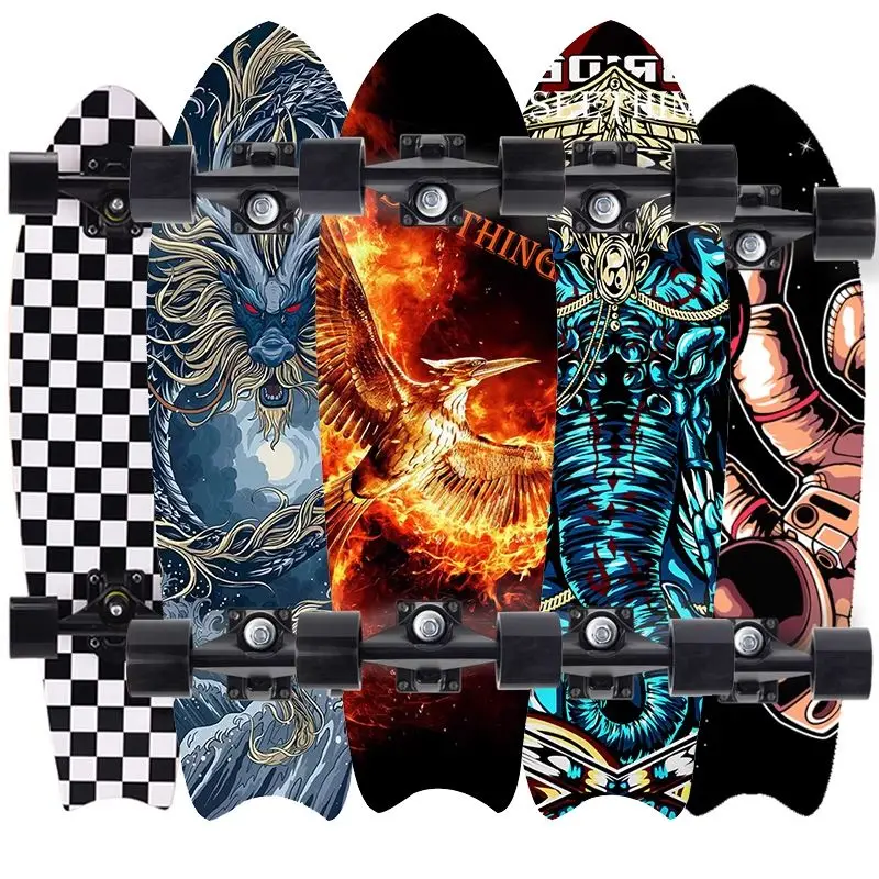 Longboard-Skateboarding-Adult-Teen-Beginner-Boys-And-Girls-Road-Dance ...