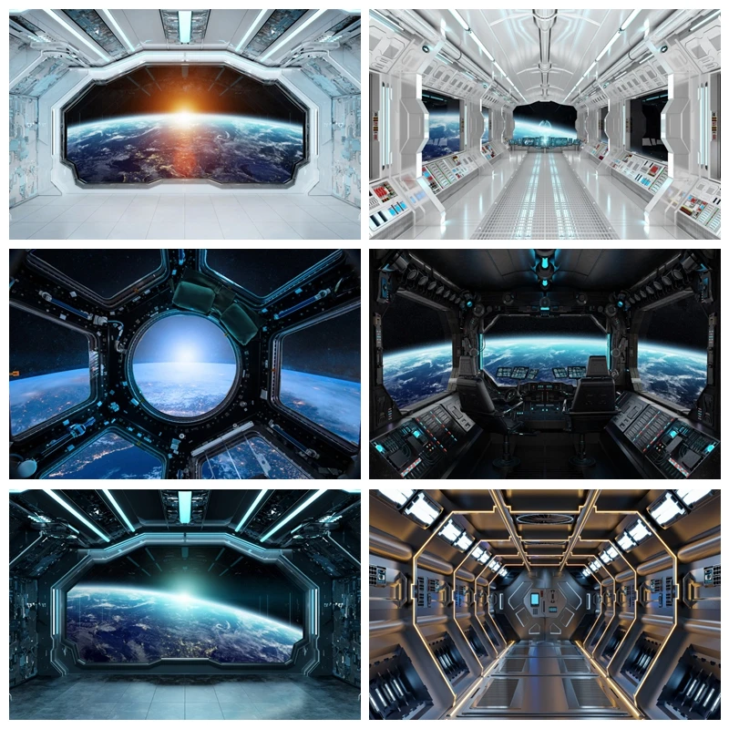 Spaceship-Interior-Backdrop-Window-View-On-Planet-Earth-Universe ...