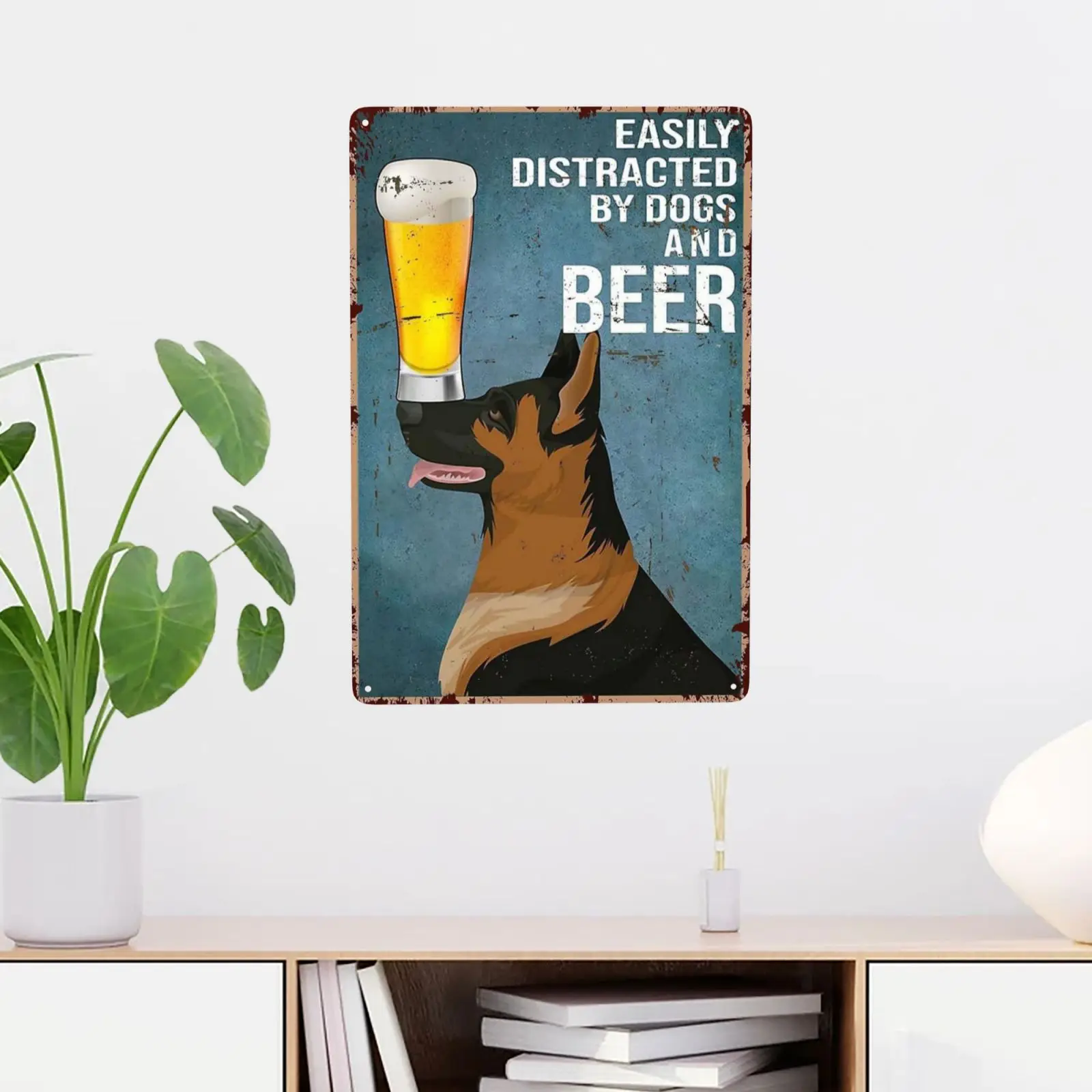German Shepherd Dog Metal Sign - Popular T Shop