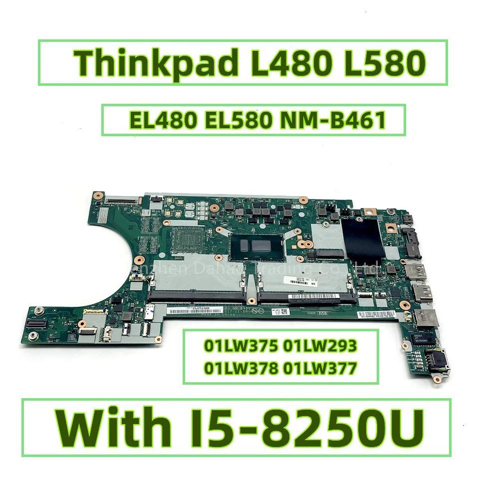 For Lenovo Thinkpad L480 L580 Laptop Motherboard With I5-8250u El480 ...