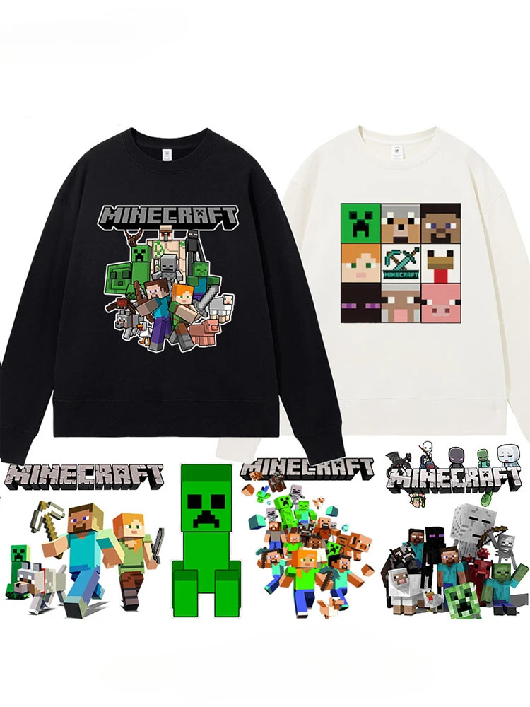 Minecraft-Cartoon-Anime-periphery-Boys-and-girls-round-neck-pullover ...