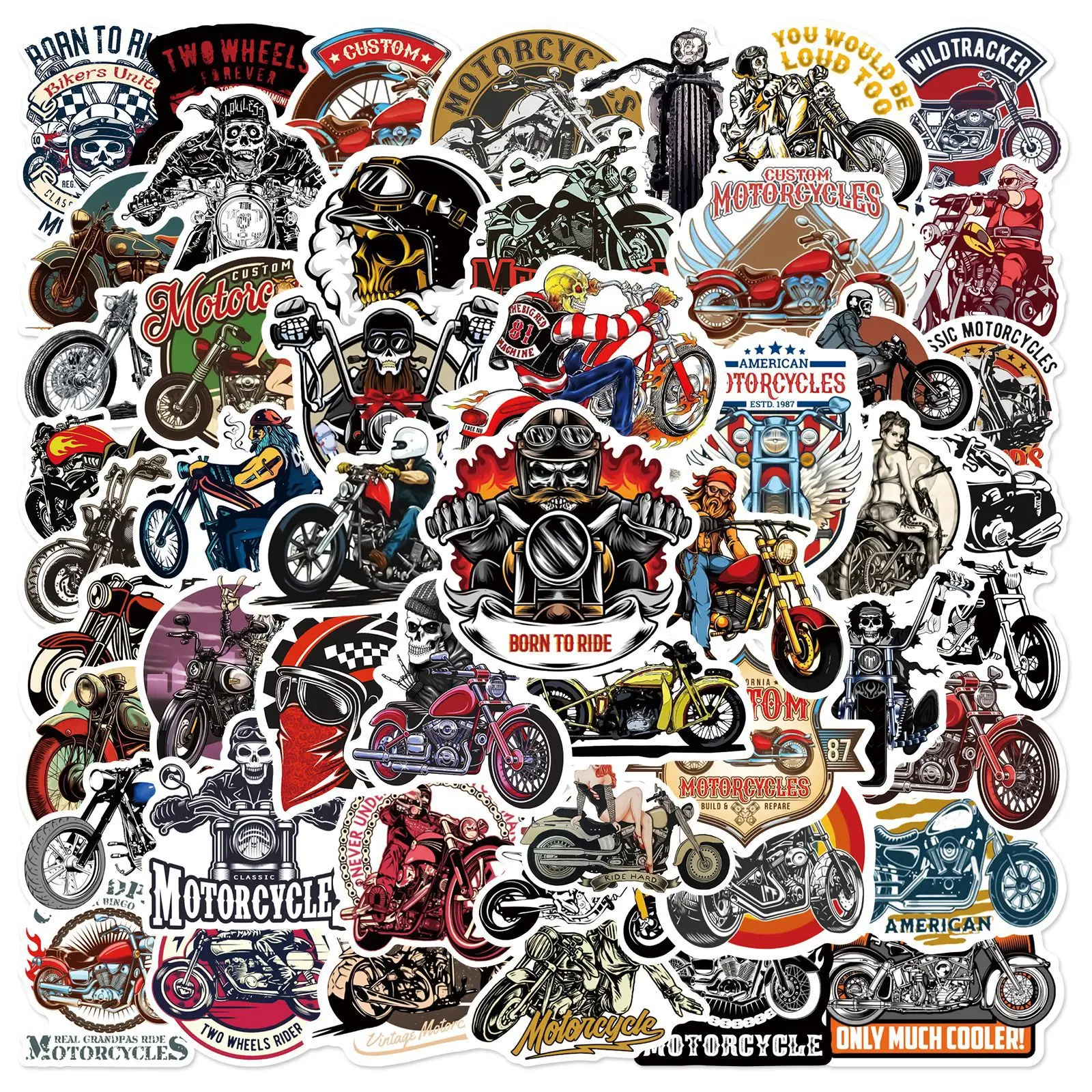 50PCS-Cool-Retro-Motorcycle-Stickers-Vintage-Helmet-Phone-Car-Laptop ...