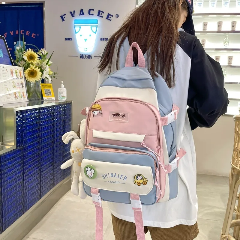 Fashion Multi compartment Women Backpack Large Capacity Trend School ...