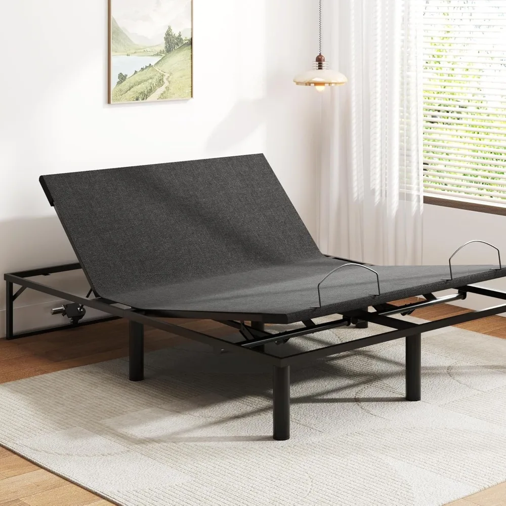 Adjustable-Bed-Frame-Queen-Size-Electric-Beds-Base-with-Remote ...