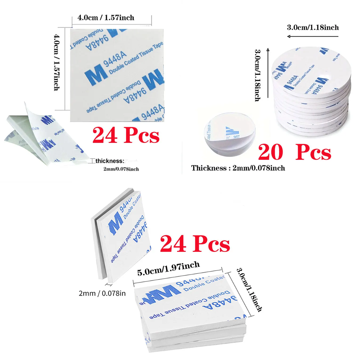 68pcs-Double-Sided-AdhesiveMultifunctional-Double-Sided-Adhesive-Tape ...
