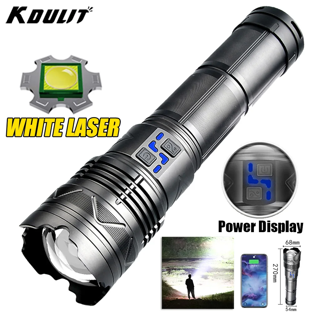KDULIT-Powerful-LED-Flashlight-Rechargeable-Zoom-Torch-Built-In-Battery ...