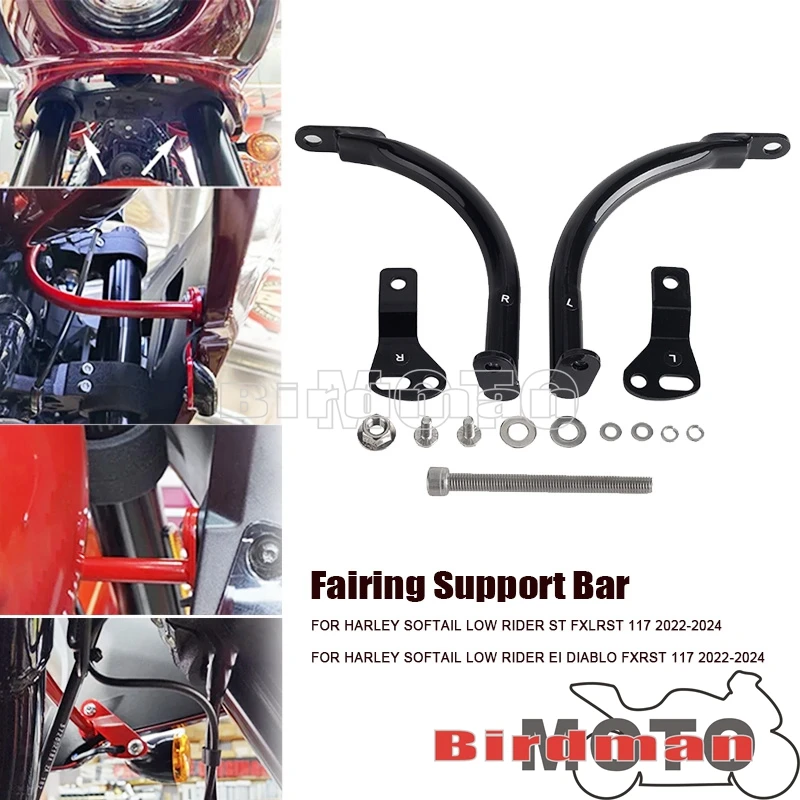 Motorcycle-Stealth-Fairing-Support-Bar-Left-Right-Shore-Up-Rod-For ...
