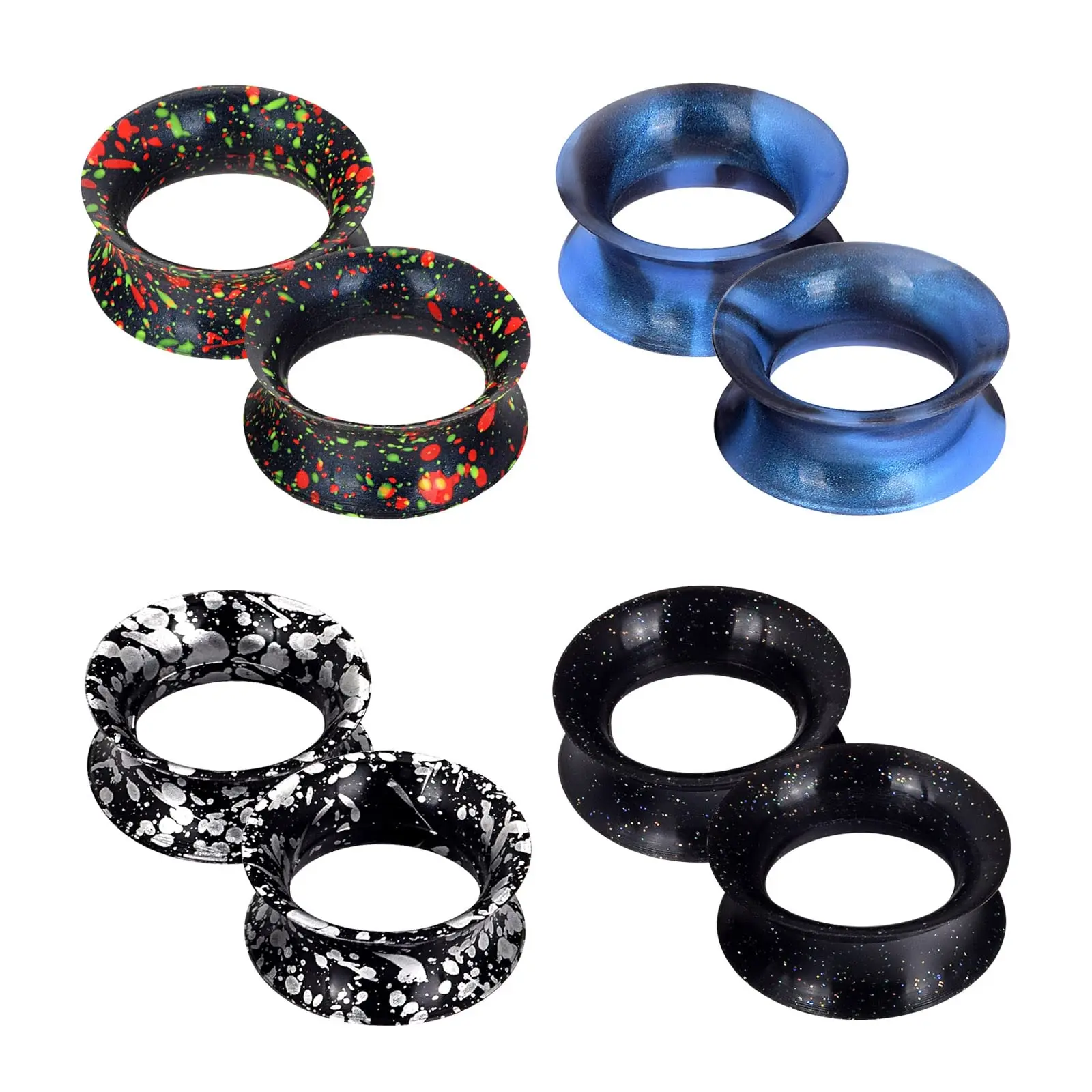 1-Pair-Soft-Silicone-Flexible-Flesh-Tunnels-Ear-Skin-Gauges-Stretchers ...