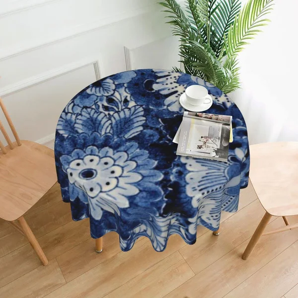 Delft-Blue-Flowers-Round-Tablecloth-Outdoor-Table-Cloths-Cover-Tabletop ...