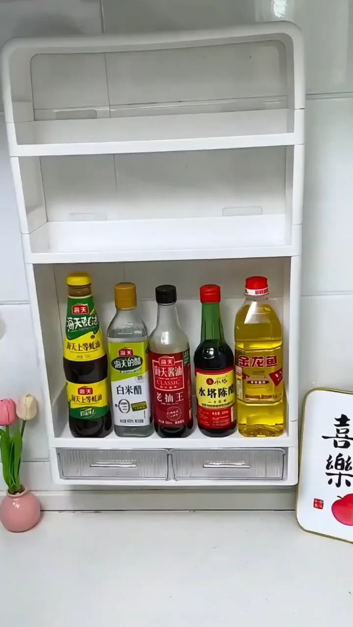 4 Layer Kitchen , Bathroom ,Wall Mounted Shelf Multifunctional ...