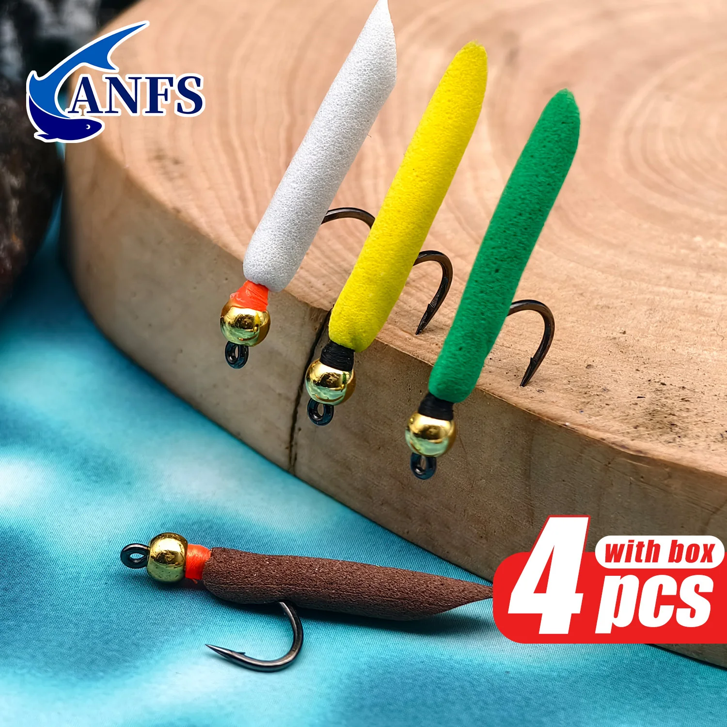 ANFS Mop Fly of 4 Pack-Hand Tied Fly, Fly Fishing Flies with Storage ...