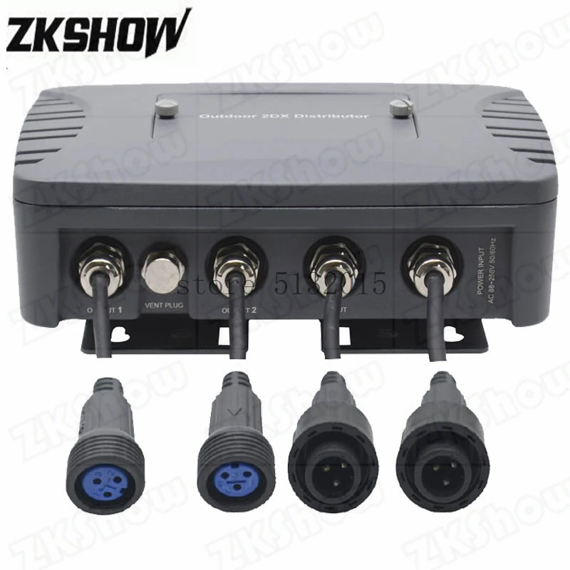 Outdoor-Two-Way-DMX-Distributor-with-One-Input-Die-cast-Aluminum ...