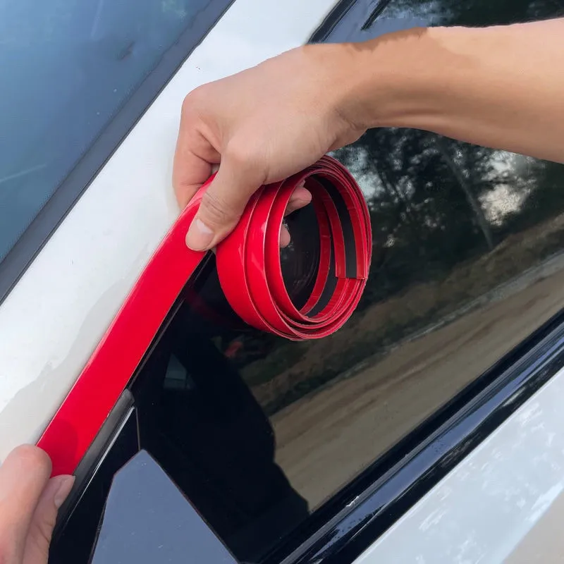 bright-red-Exterior-Car-Chrome-Body-Strip-Bumper-Auto-Door-Protective ...