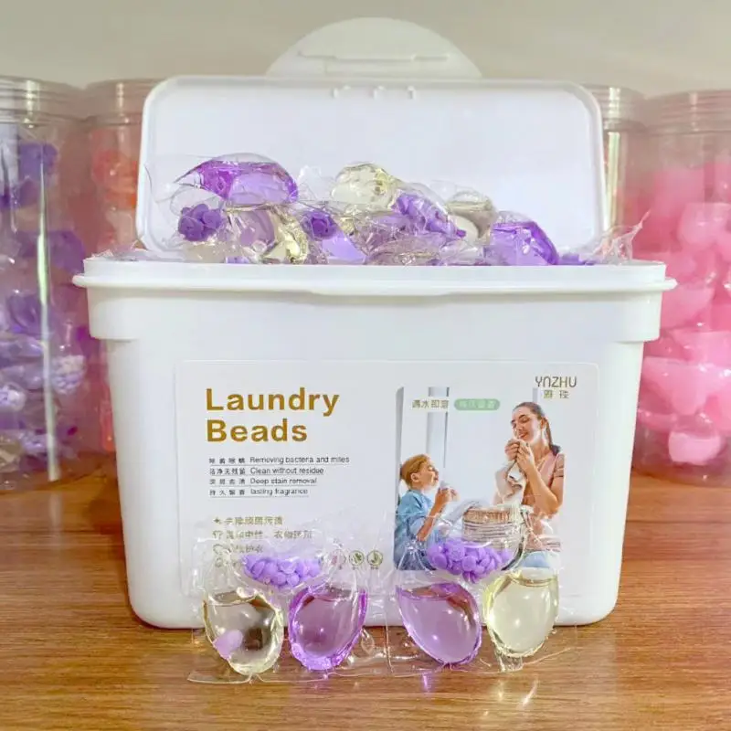 Laundry Detergent Three-in-one Fragrance Boxed Lasting Fragrance Laundry Balls Laundry Bead ...