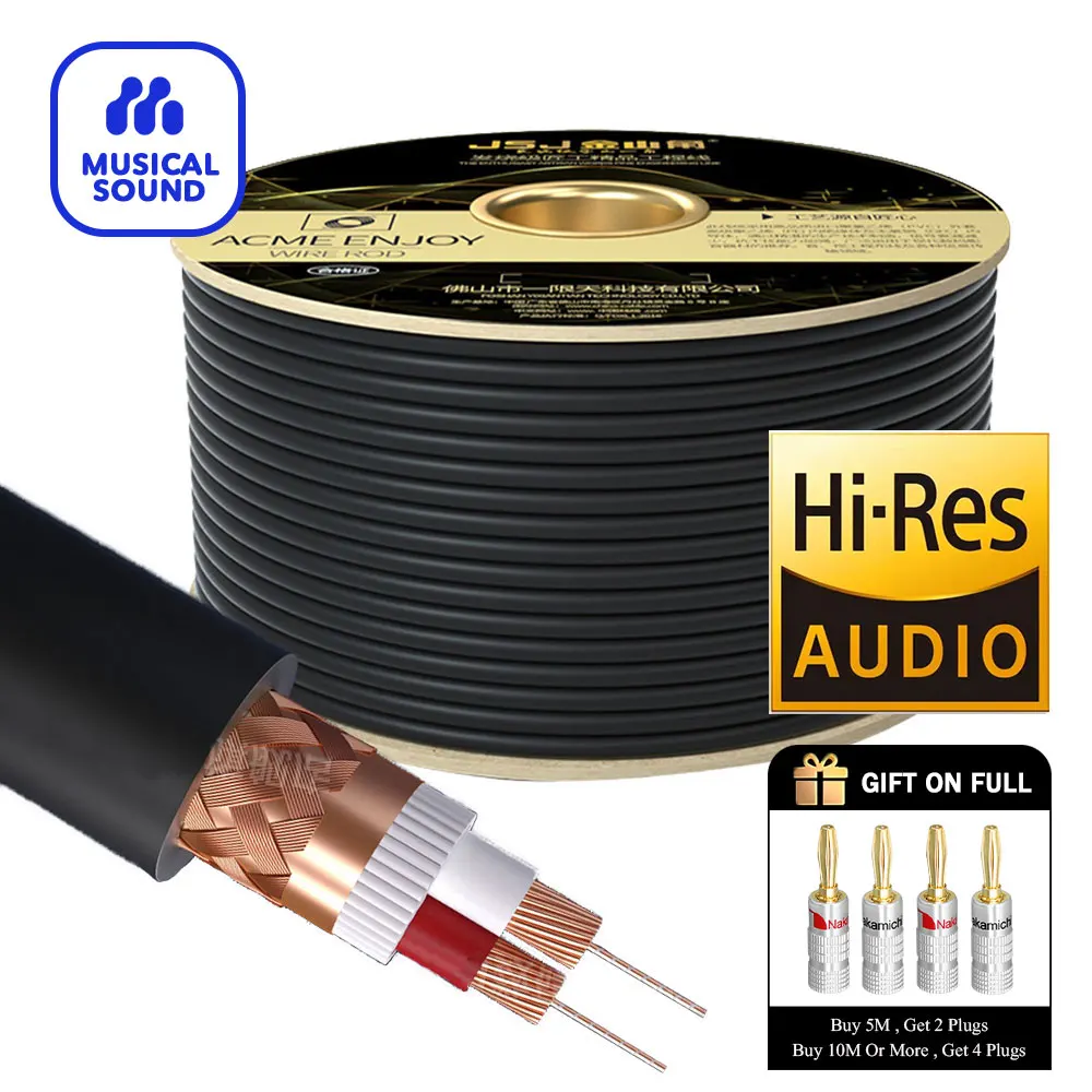 Musical-Sound-Speaker-Wire-Cable-Loudspeaker-Cable-High-Purity-Hifi ...