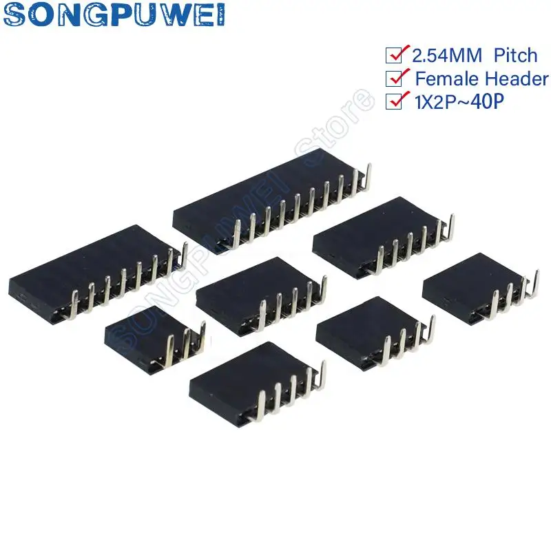 Single-Row-Right-Angle-Pin-F-MEA-Pin-Header-Strip-Connector-Single-Row ...