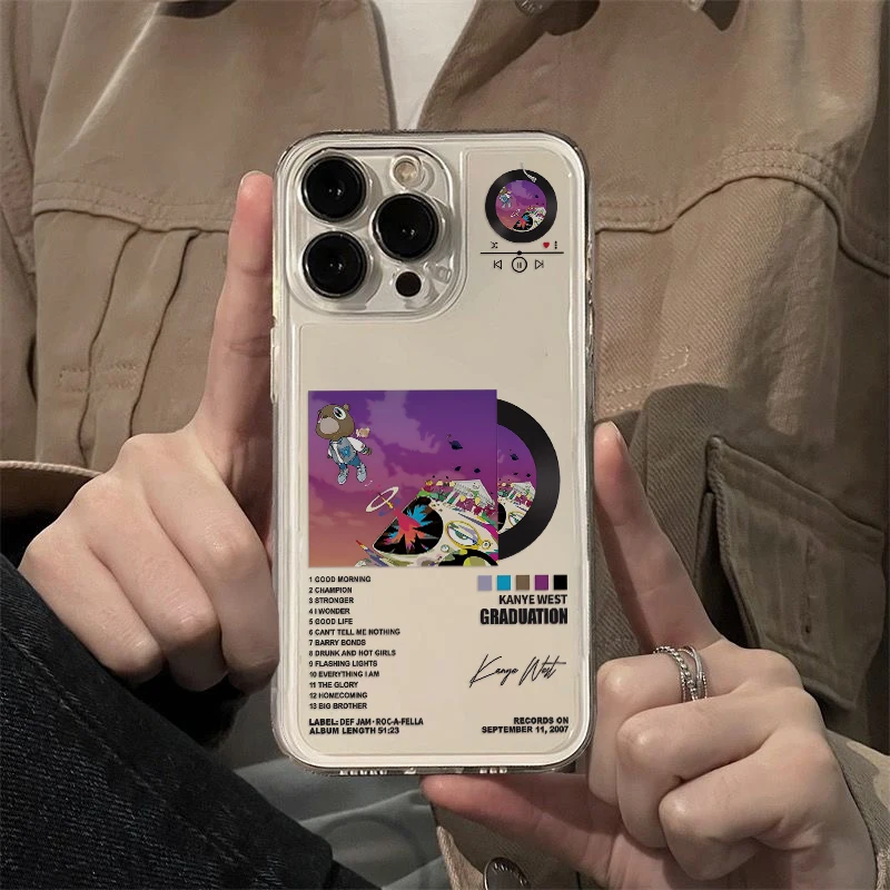 Kanye West Album-Inspired Transparent Phone Case for iPhone 7 Plus 8 ...