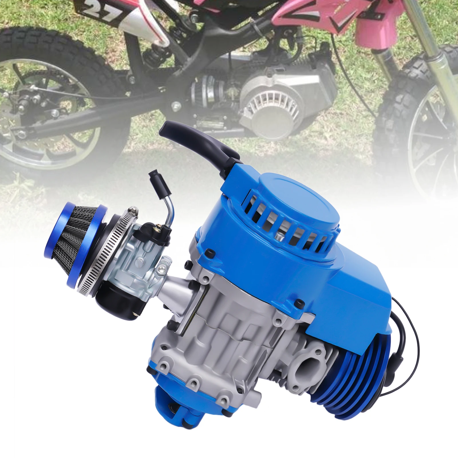 Racing-Motor-2-Stroke-49cc-50cc-Single-Cylinder-Aluminum-High ...