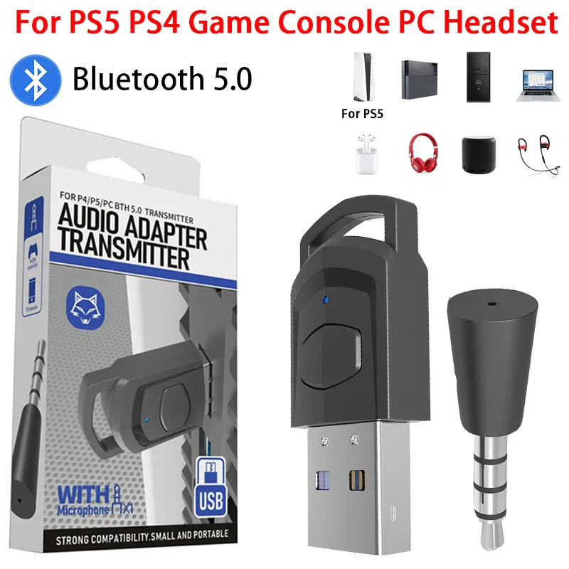 Wireless-Game-Audio-Headphone-Adapter-Receiver-for-PS5-PS4-Game-Console ...