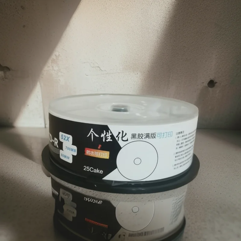 Black-CD-R-Discos-em-branco-grav-veis-700MB-80Min-52X-25-Bolo-Disco ...