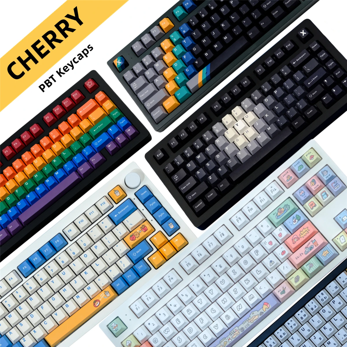 129-Keys-GMK-Poco-Pride-Record-Edge-Keycap-PBT-Dye-Sublimation-Cherry ...