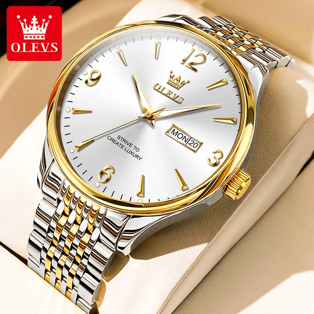 OLEVS 2928 relojes originales para hombre, moda Simple, fecha ...