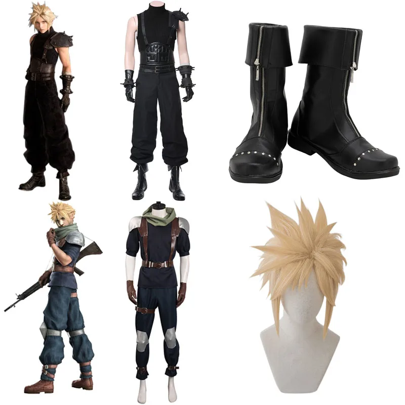 Disfraz-de-Final-Fantasy-Cloud-Strife-para-hombres-adultos-peluca-de ...