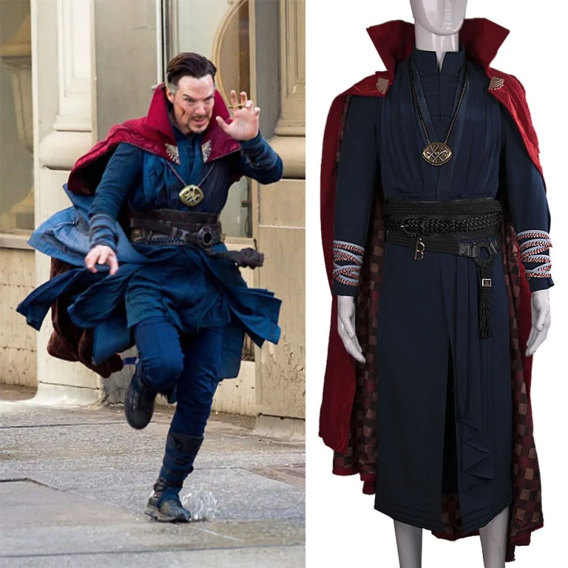 Disfraz-de-Doctor-Strange-conjunto-completo-de-Steve-capa-roja-anillo ...