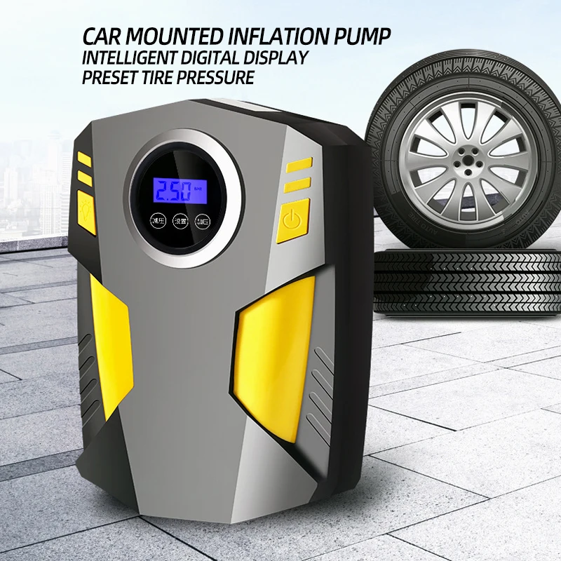 1-Set-Car-Mounted-Inflation-Pump-Portable-Tire-Inflation-Pump-LED ...